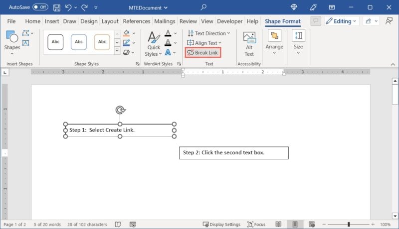 How to Insert, Format, and Link Text Boxes in Microsoft Word - Make ...