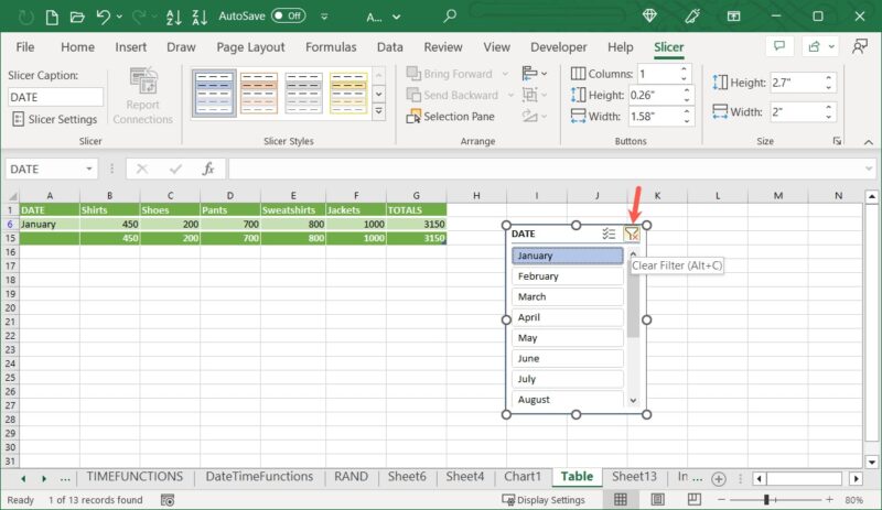 How to Use a Slicer to Filter a Table in Microsoft Excel - Make Tech Easier