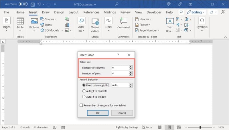 How to Create and Customize Tables in Microsoft Word - Make Tech Easier