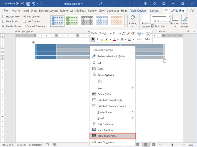 How to Create and Customize Tables in Microsoft Word - Make Tech Easier