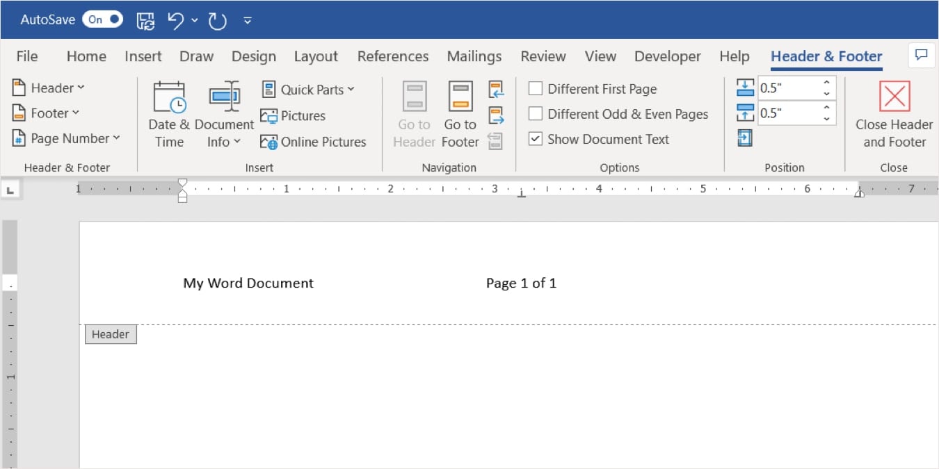 How to Use Headers and Footers in Word, Excel, and PowerPoint - Make ...