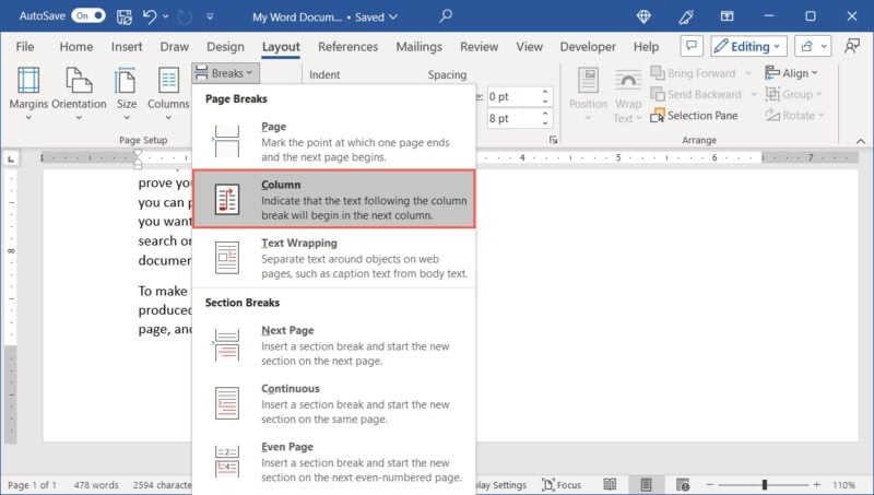 How to Add and Format Columns in Microsoft Word - Make Tech Easier