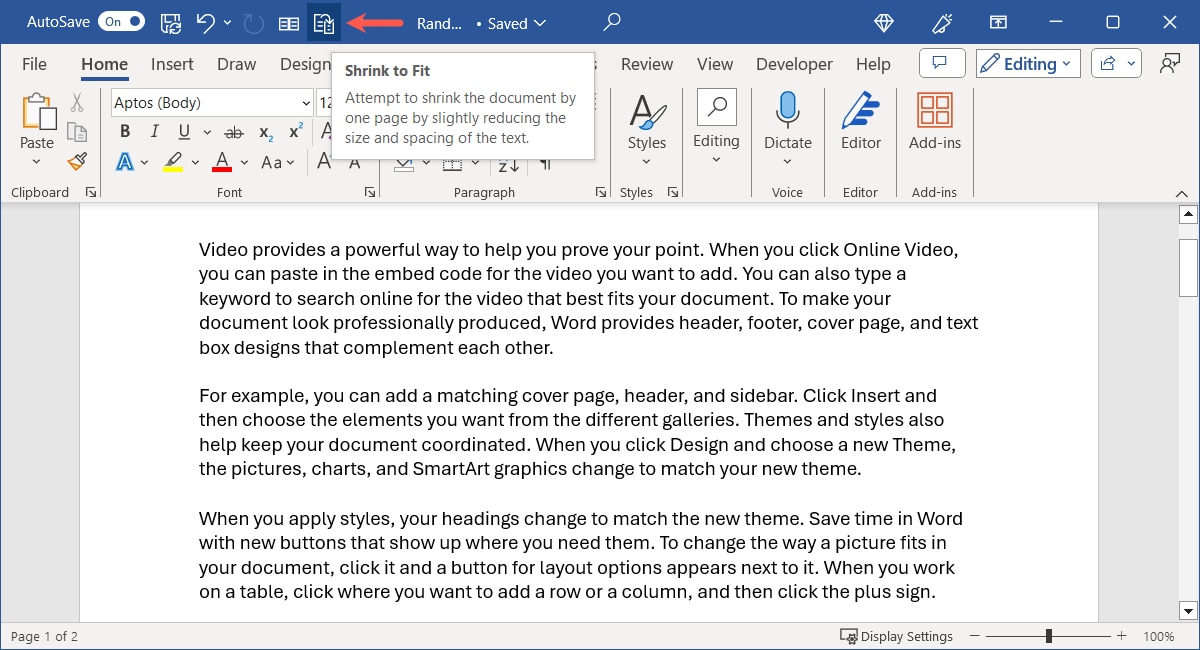 How to Scale a Document in Microsoft Word in Windows and macOS