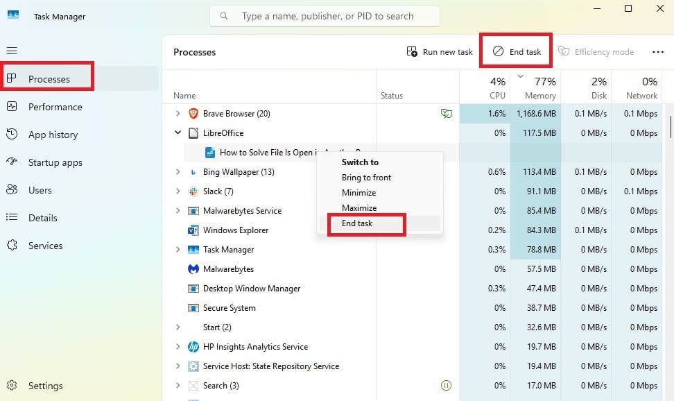 How to Solve "File Is Open in Another Program" Error in Windows - Make ...