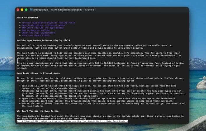 Using w3m Terminal-Based Browser As Your Daily Browser - Make Tech Easier