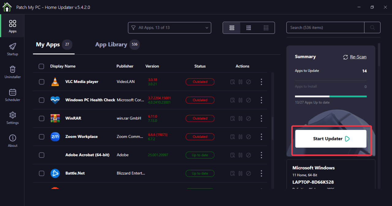 Use Patch My PC Home Updater to Update Windows Apps Automatically ...